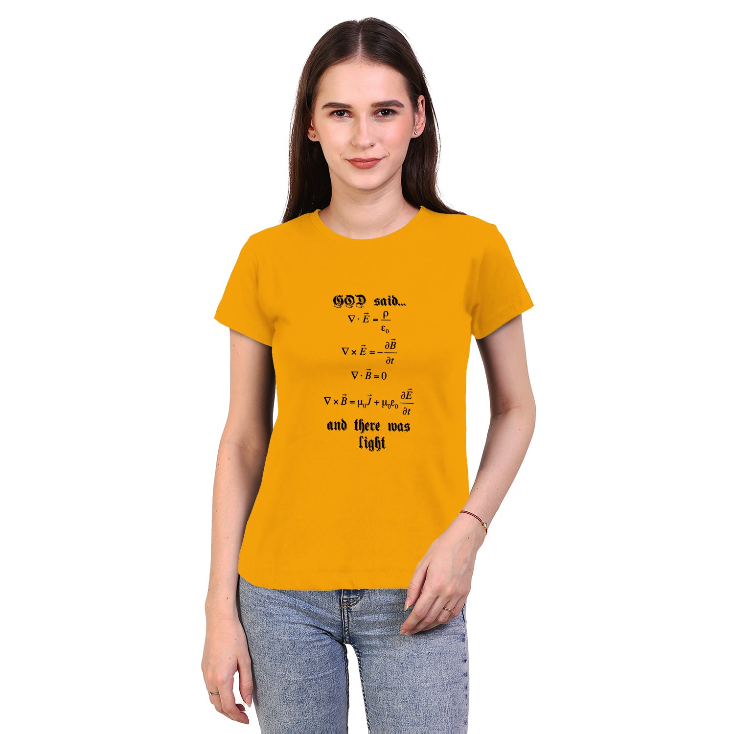 Maxwell's Equation , God Said Let there be light , Physics ,Women's Top ...