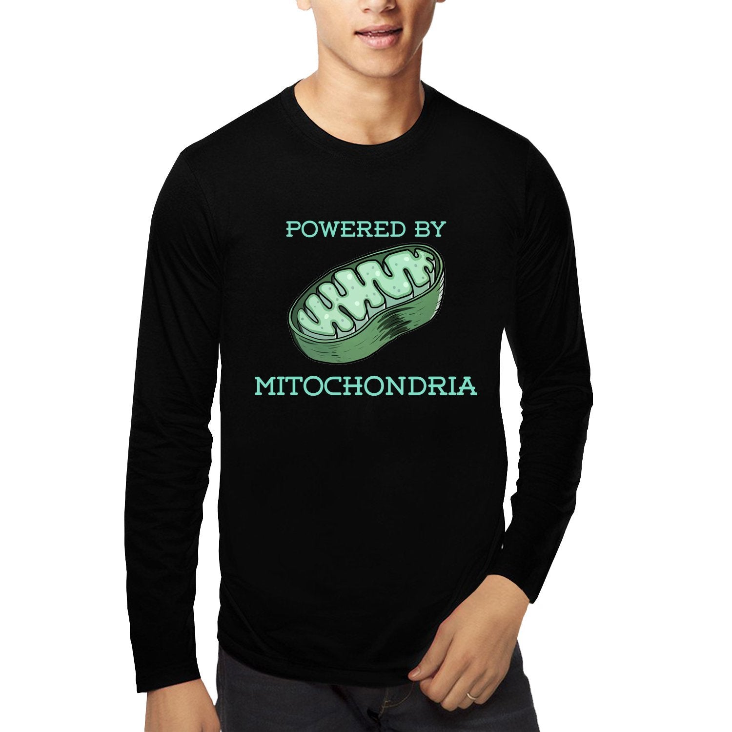 Powered by Mitochondria , Biology , Unisex Graphic Full Sleeves T-Shirt ...